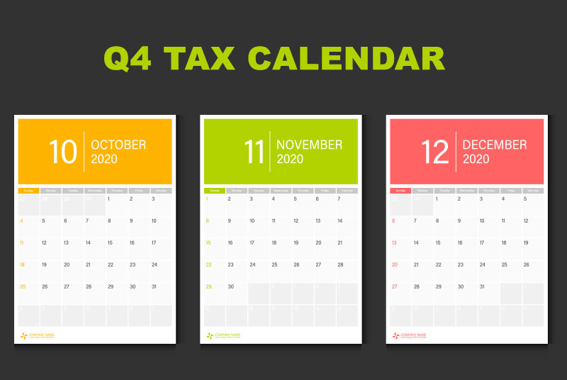 2020 Q4 tax calendar: Key deadlines for businesses and other employers ...