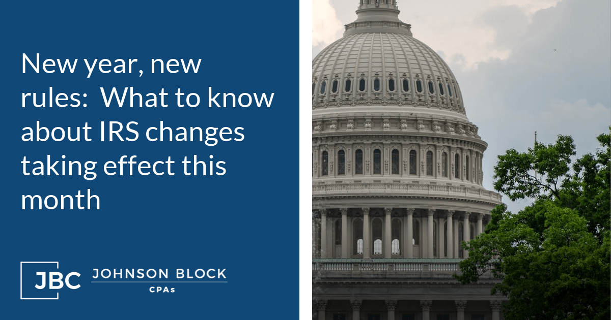 New year, new rules: What to know about IRS changes taking effect this ...